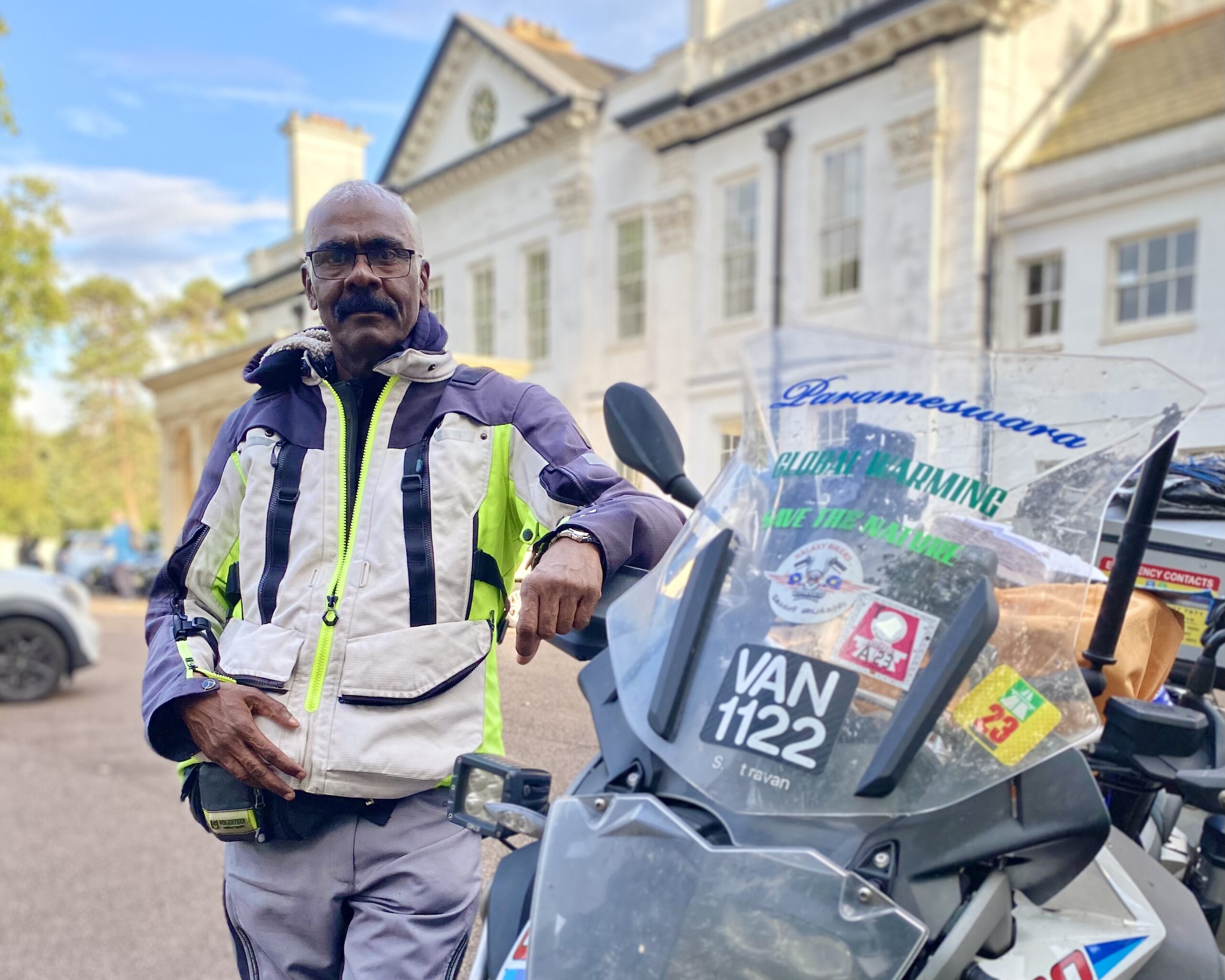 63-year-old Malaysian Tamil biker on solo 106 country world tour